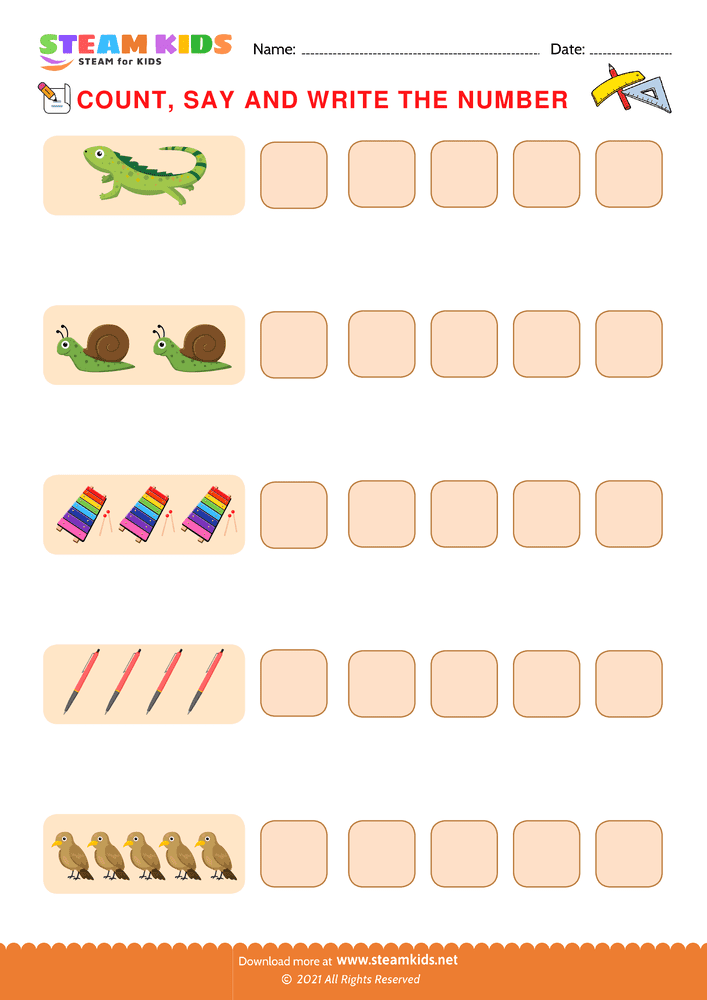 Write Numbers Numbers Worksheet For Kindergarten Steam Kids