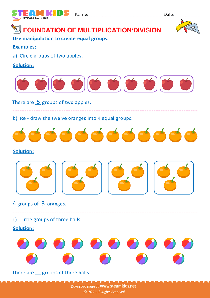 Free Math Worksheet - Foundation of Multiplication and Division ...