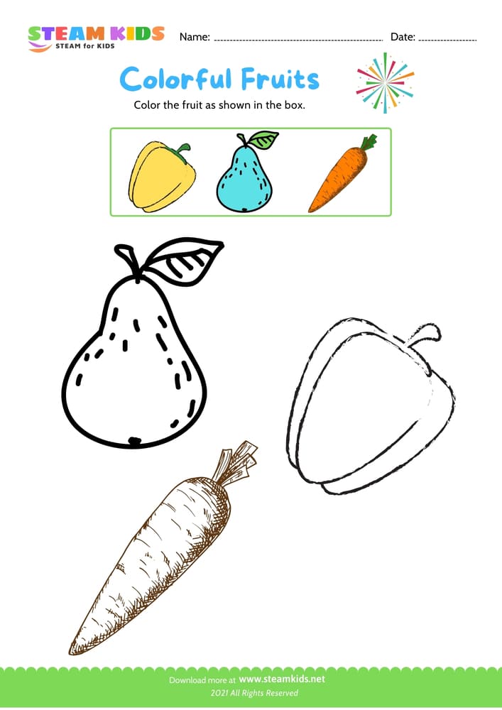 Free Science Worksheet - Coloring - Worksheet 2 - STEAM KIDS