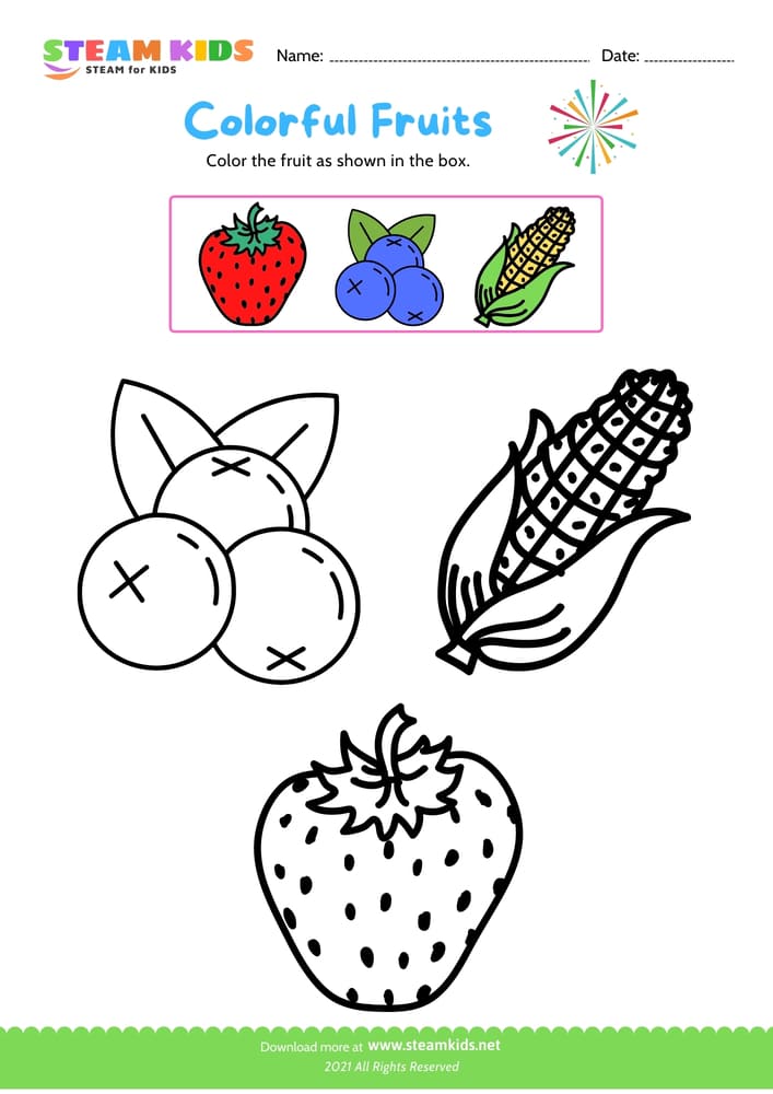 Free Science Worksheet - Coloring - Worksheet 3 - STEAM KIDS